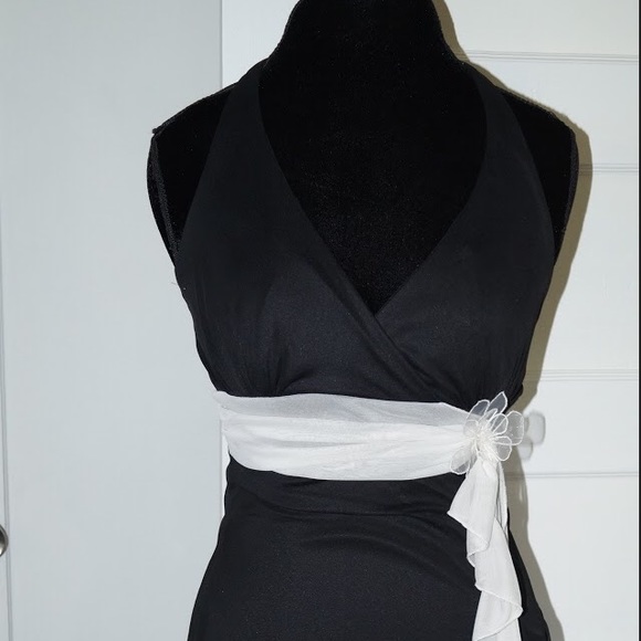 Ruby Rox | Dresses | Ruby Rox Black Hilow Halter Dress W Ruffle | Poshmark